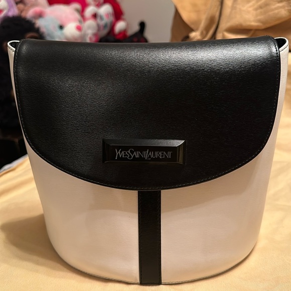 Yves Saint Laurent | Bags | Ysl Backpack Bag Bicolor Black And White ...